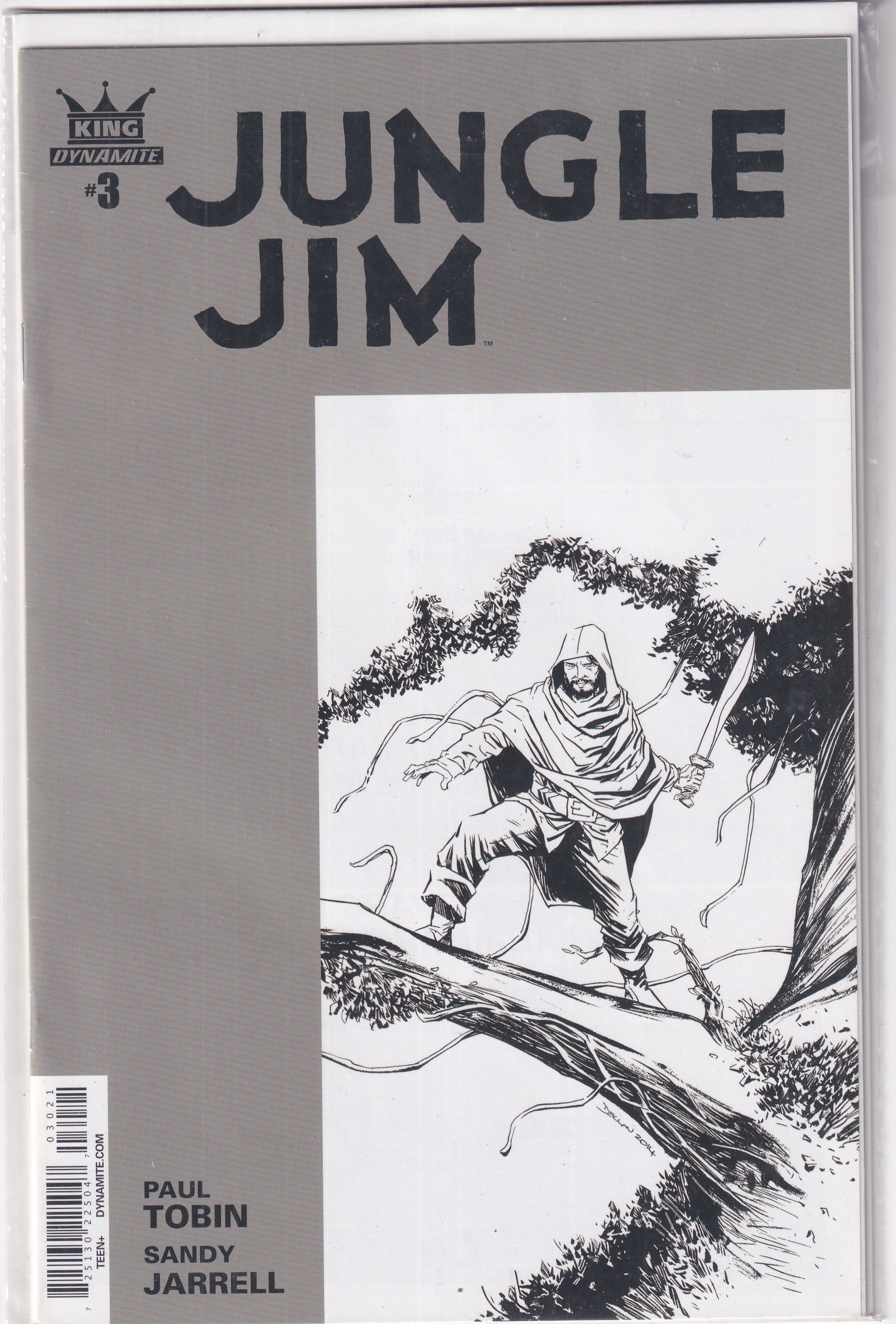 JUNGLE JIM #3 B & W VARIANT | Slab City Comics